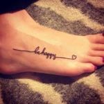 30 Cheerful 'Be Happy' Tattoo Designs - Body Art Guru