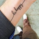 30 Cheerful 'Be Happy' Tattoo Designs - Body Art Guru