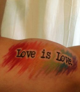 15 Awesome Love is Love Tattoo Designs - Body Art Guru