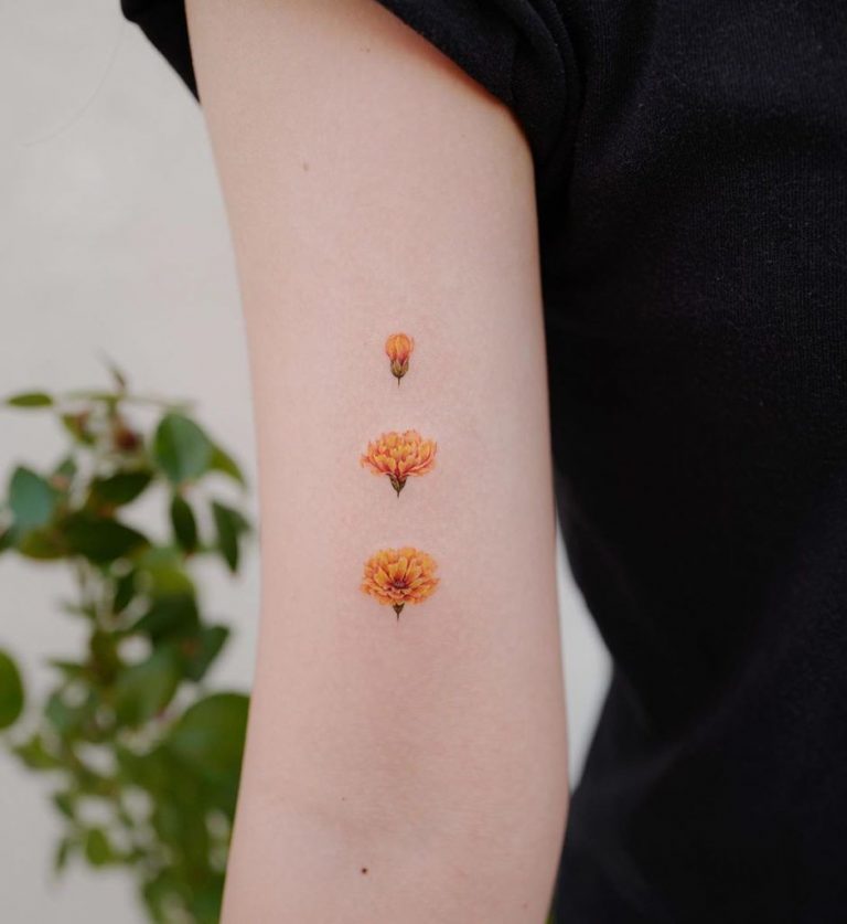 200 Amazing Marigold Tattoo Designs with Meanings and Ideas - Body Art Guru