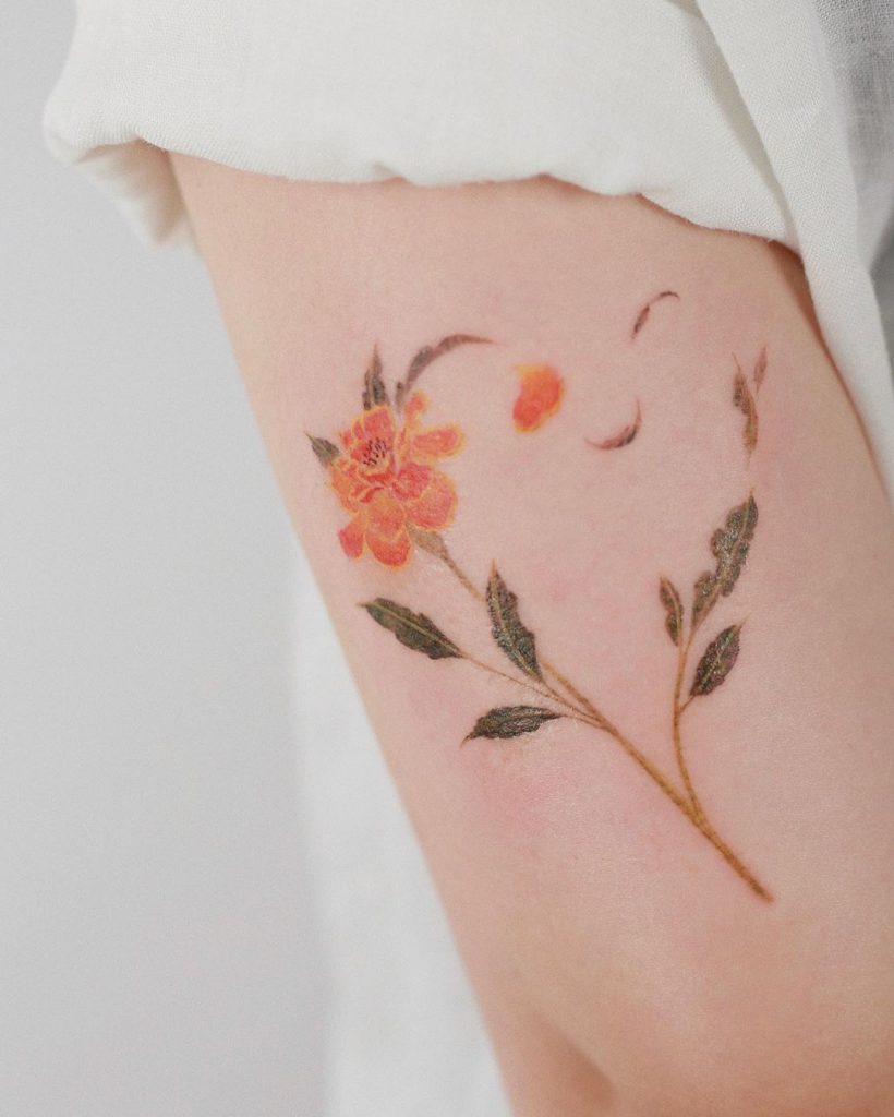 200 Amazing Marigold Tattoo Designs with Meanings and Ideas – Body Art Guru