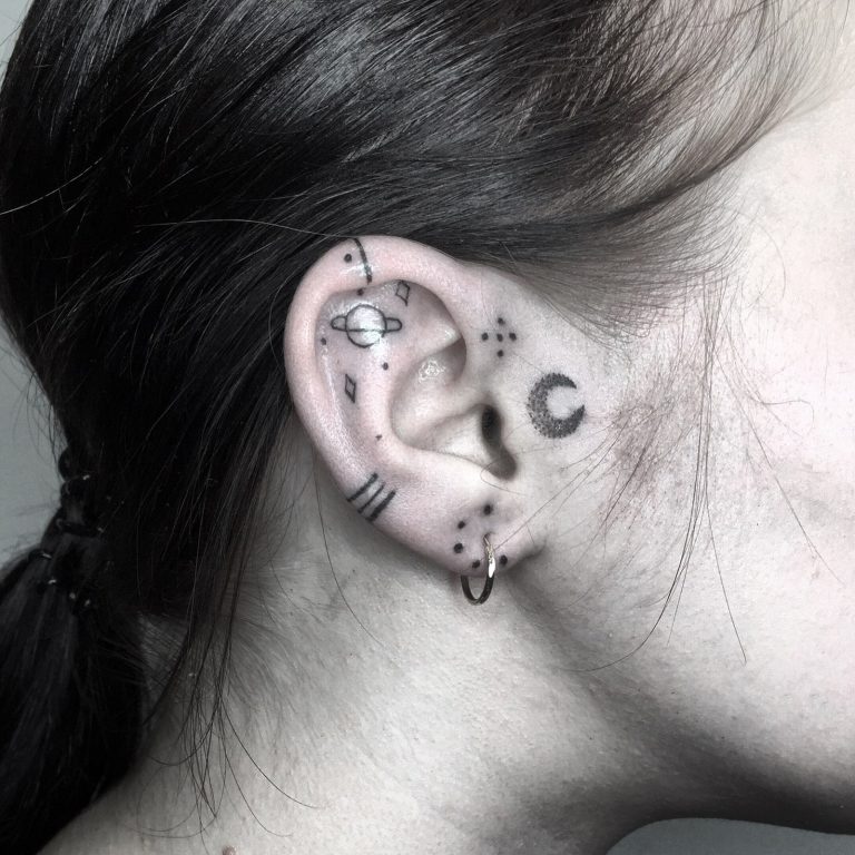 220 Awesome Ear Tattoo Designs with Meanings and Ideas - Body Art Guru