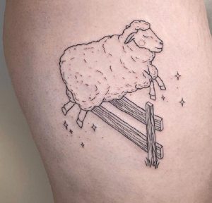 50+ Sheep Tattoos with Meanings - Body Art Guru
