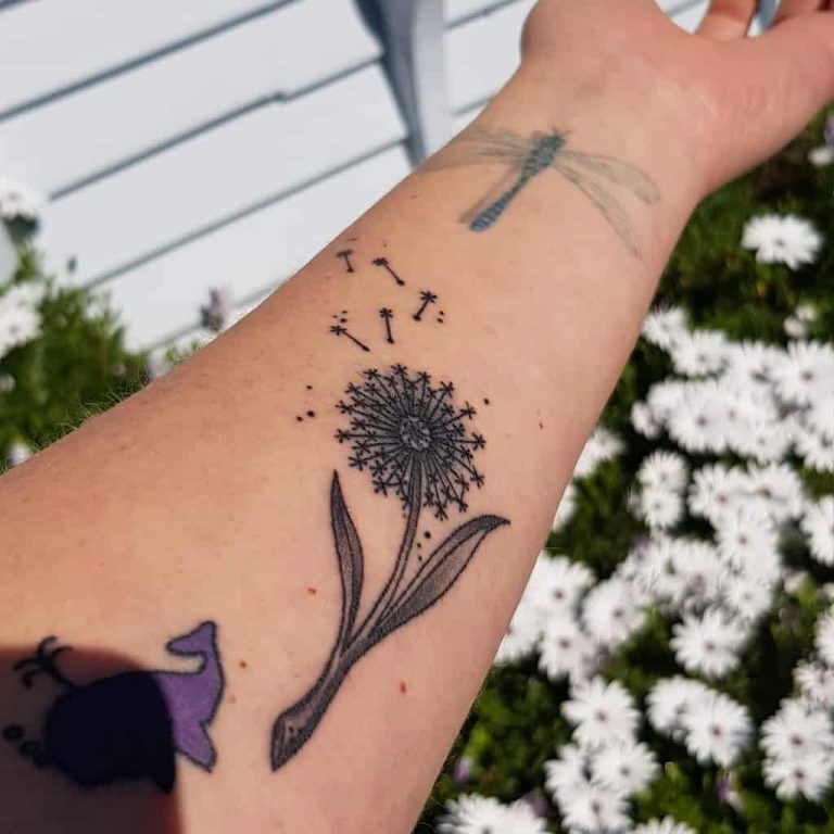 131 Vibrant Dandelion Tattoo Ideas with Meanings and Celebrities - Body ...