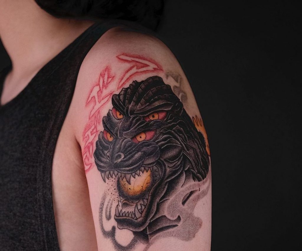 86 Ferocious Godzilla Tattoo Ideas with Meanings - Body Art Guru