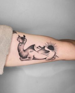 50+ Camel Tattoos with Meaning - Body Art Guru