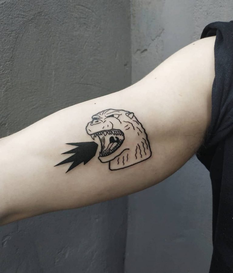 86 Ferocious Godzilla Tattoo Ideas with Meanings - Body Art Guru