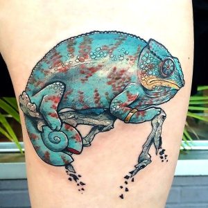 50+ Amazing Chameleon Tattoos with Meaning - Body Art Guru