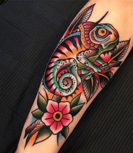 50+ Amazing Chameleon Tattoos with Meaning - Body Art Guru