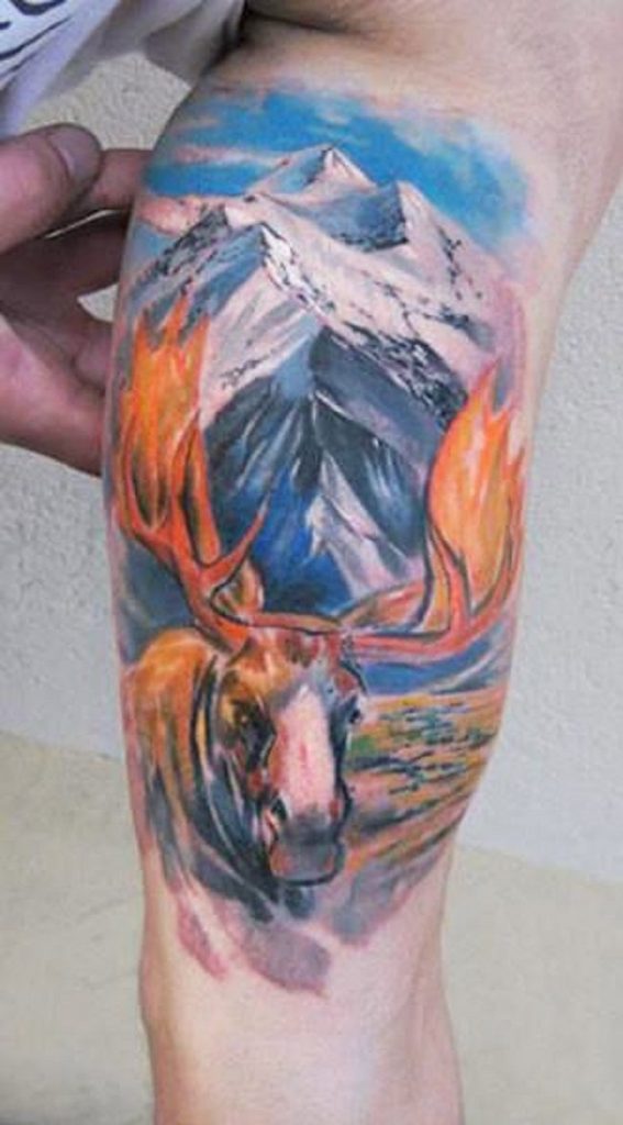 40+ Amazing Moose Tattoos with Meaning - Body Art Guru