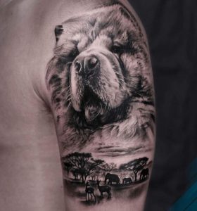 30+ Amazing Chow Chow Tattoos with Meaning - Body Art Guru