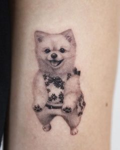 30+Amazing Pomeranian Tattoos with Meanings - Body Art Guru