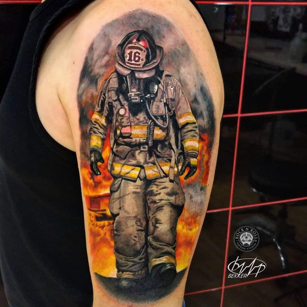 165 Burnin' Firefighter Tattoo Designs with Meanings and Ideas - Body ...