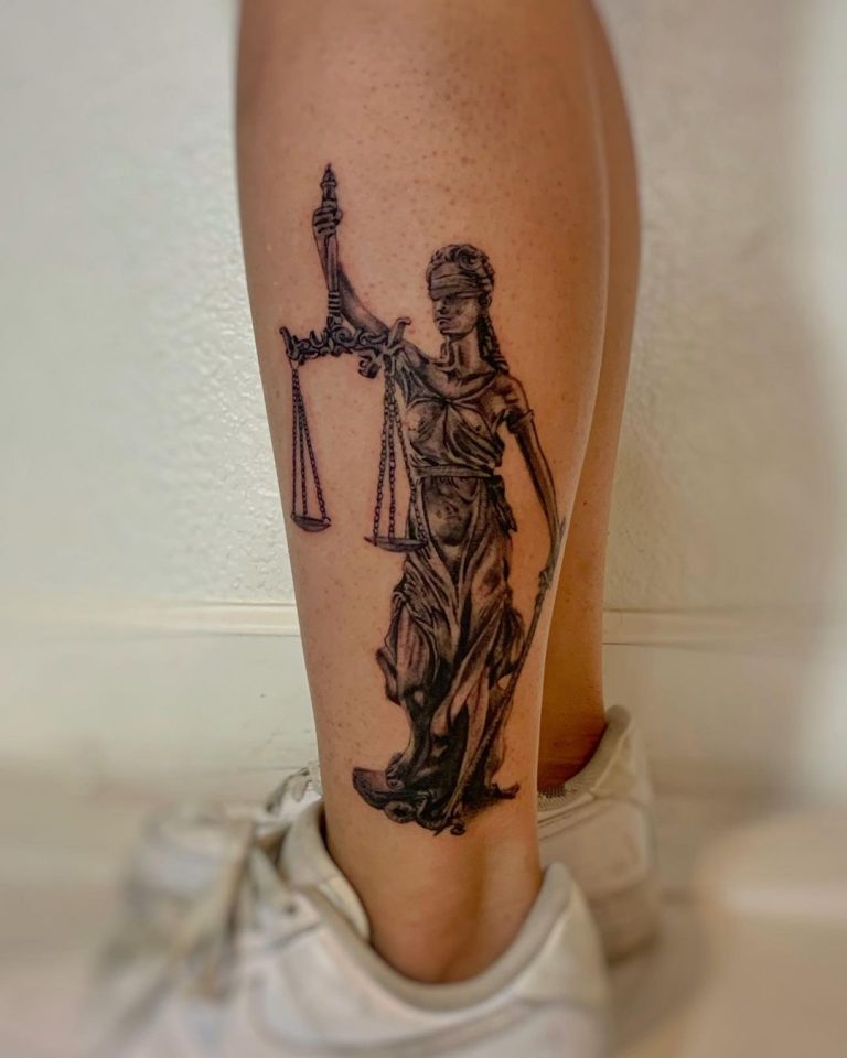 80+ 'Balanced' Lady Justice Tattoos - Body Art Guru