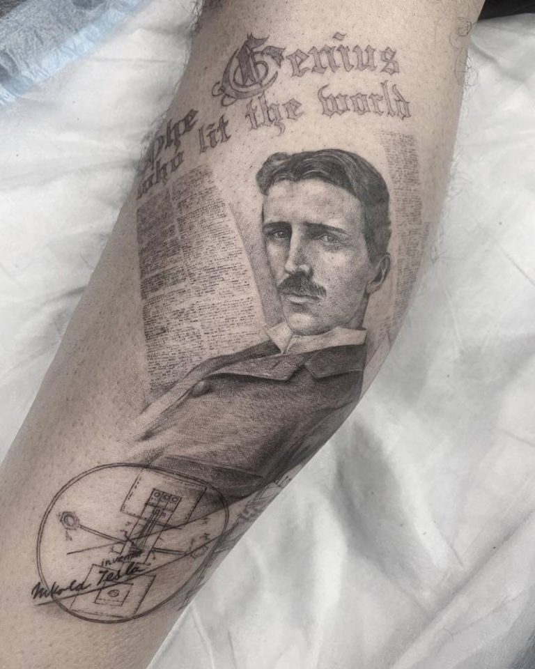 65 Awesome Nikola Tesla Tattoo Designs - Body Art Guru