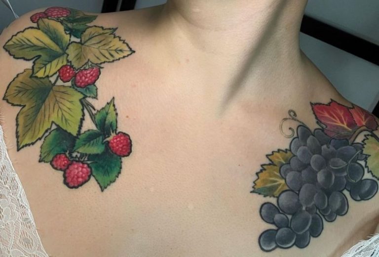 45+ Amazing Grapes Tattoos Designs with Meanings, Ideas, and ...