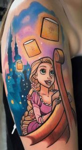 30+ Amazing Rapunzel Tattoo Designs with Meanings and Ideas - Body Art Guru