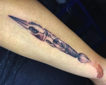 40+ Amazing Makeup Brush Tattoos Designs with Meanings, Ideas, and ...