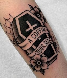 60+ Amazing Coffin Tattoos with Meanings, Ideas, and Celebrities - Body ...