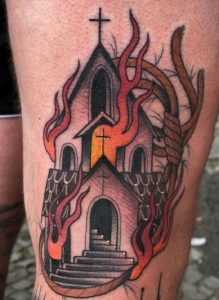 30+ Amazing Church Tattoos with Meanings, Ideas, and Celebrities - Body ...