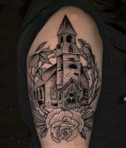 30+ Amazing Church Tattoos with Meanings, Ideas, and Celebrities - Body ...