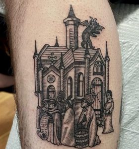 30+ Amazing Church Tattoos with Meanings, Ideas, and Celebrities - Body ...