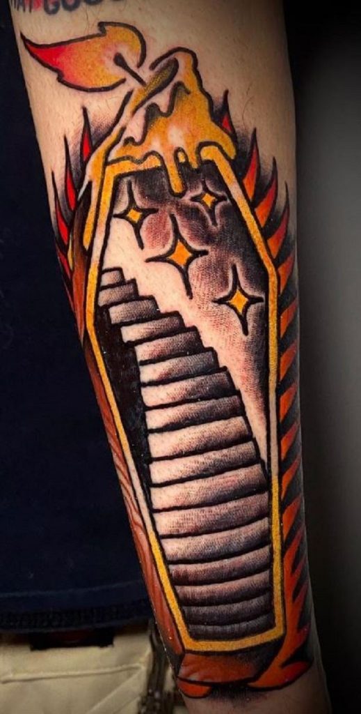 60+ Amazing Coffin Tattoos with Meanings, Ideas, and Celebrities - Body ...