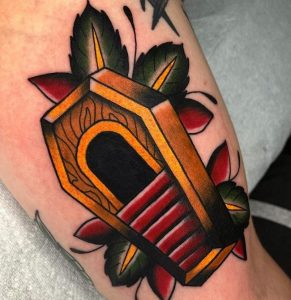60+ Amazing Coffin Tattoos with Meanings, Ideas, and Celebrities - Body ...