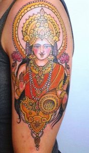 30+ Amazing Goddess Lakshmi Tattoos with Meanings and Ideas - Body Art Guru
