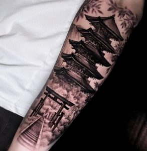 20+ Amazing Temple Tattoo Design with Meanings and Ideas - Body Art Guru