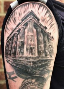 20+ Amazing Temple Tattoo Design with Meanings and Ideas - Body Art Guru