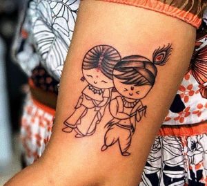 40 Amazing Radha Krishna Tattoo Designs with Meanings and Ideas - Body ...