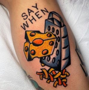 30+ Amazing Cheese Tattoo Designs with Meanings and Ideas - Body Art Guru