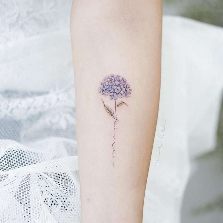 20+ Best Hydrangea Tattoo Designs with Ideas and Meanings - Body Art Guru