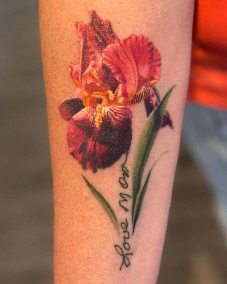 30 Mesmerizing Iris Tattoo with Meaning and Ideas - Body Art Guru