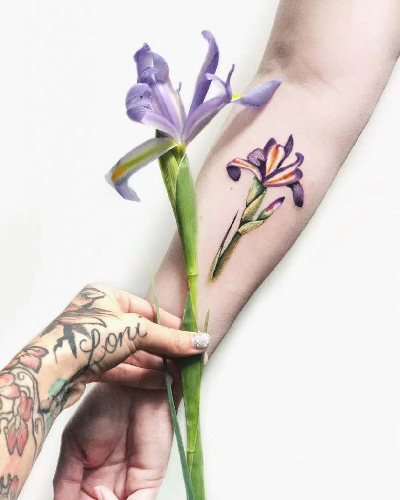 30 Mesmerizing Iris Tattoo with Meaning and Ideas - Body Art Guru