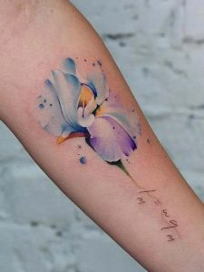 30 Mesmerizing Iris Tattoo with Meaning and Ideas - Body Art Guru