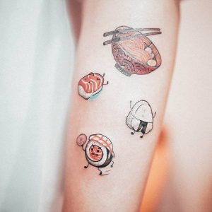 156 Amazing Sushi Tattoo Designs with Meanings and Ideas - Body Art Guru