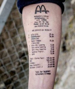 30+ Unique Typewriter Font tattoos with Meanings and Ideas - Body Art Guru