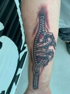 30+ Creative Zipper Tattoo Designs with Meaning and ideas - Body Art Guru