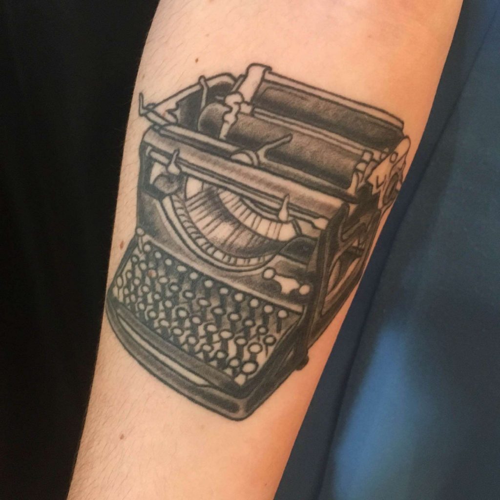 25 Cool Typewriter Tattoos With Meanings and Ideas - Body Art Guru
