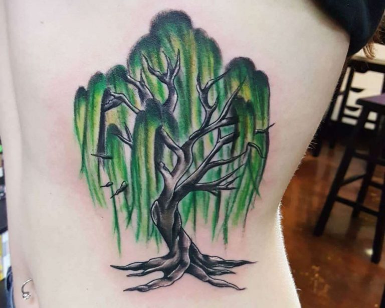 25+ Beautiful Weeping Willow Tattoo Designs and Ideas - Body Art Guru