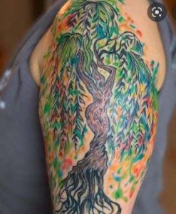 25+ Beautiful Weeping Willow Tattoo Designs and Ideas - Body Art Guru
