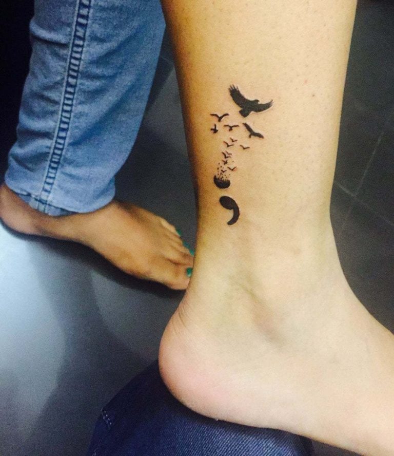 50 Meaningful Semicolon Tattoos With Meaning And Ideas - Body Art Guru